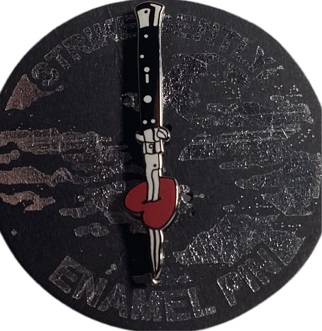 Switchblade Heart Enamel Pin – Lost Lakes Treasure Chest