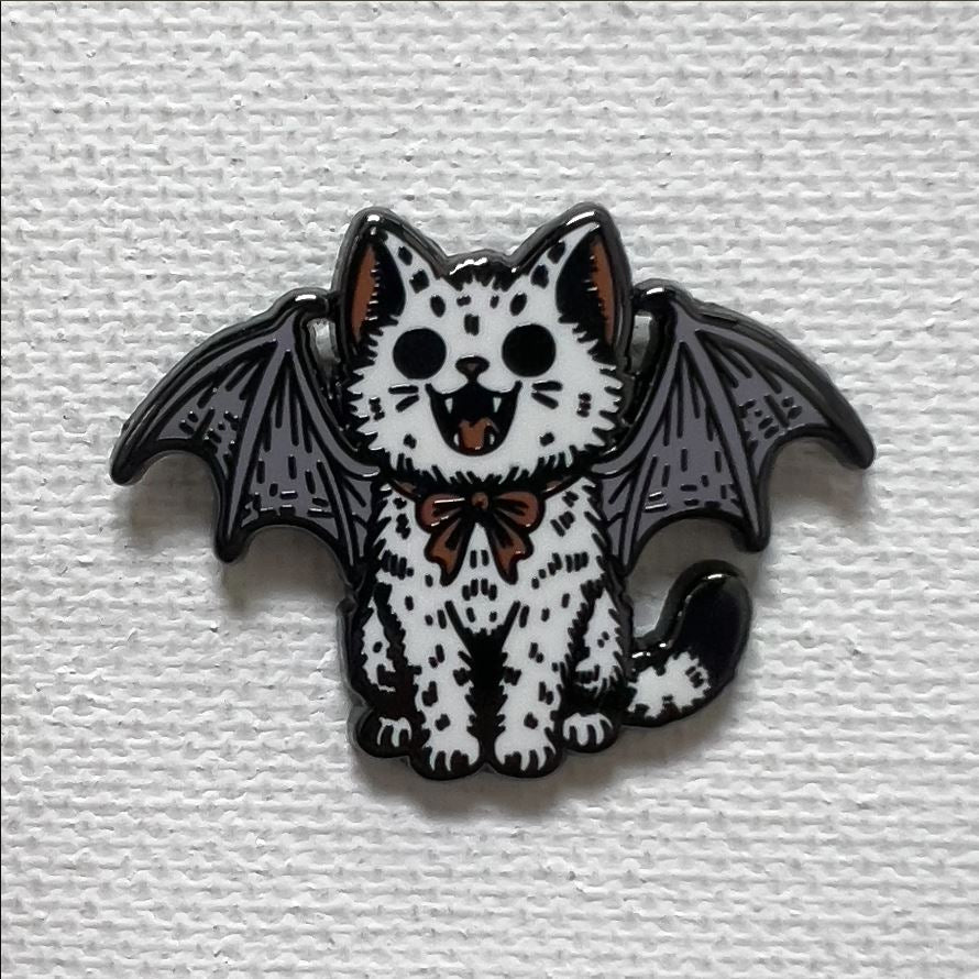 Bat Cat Enamel Pin – Lost Lakes Treasure Chest